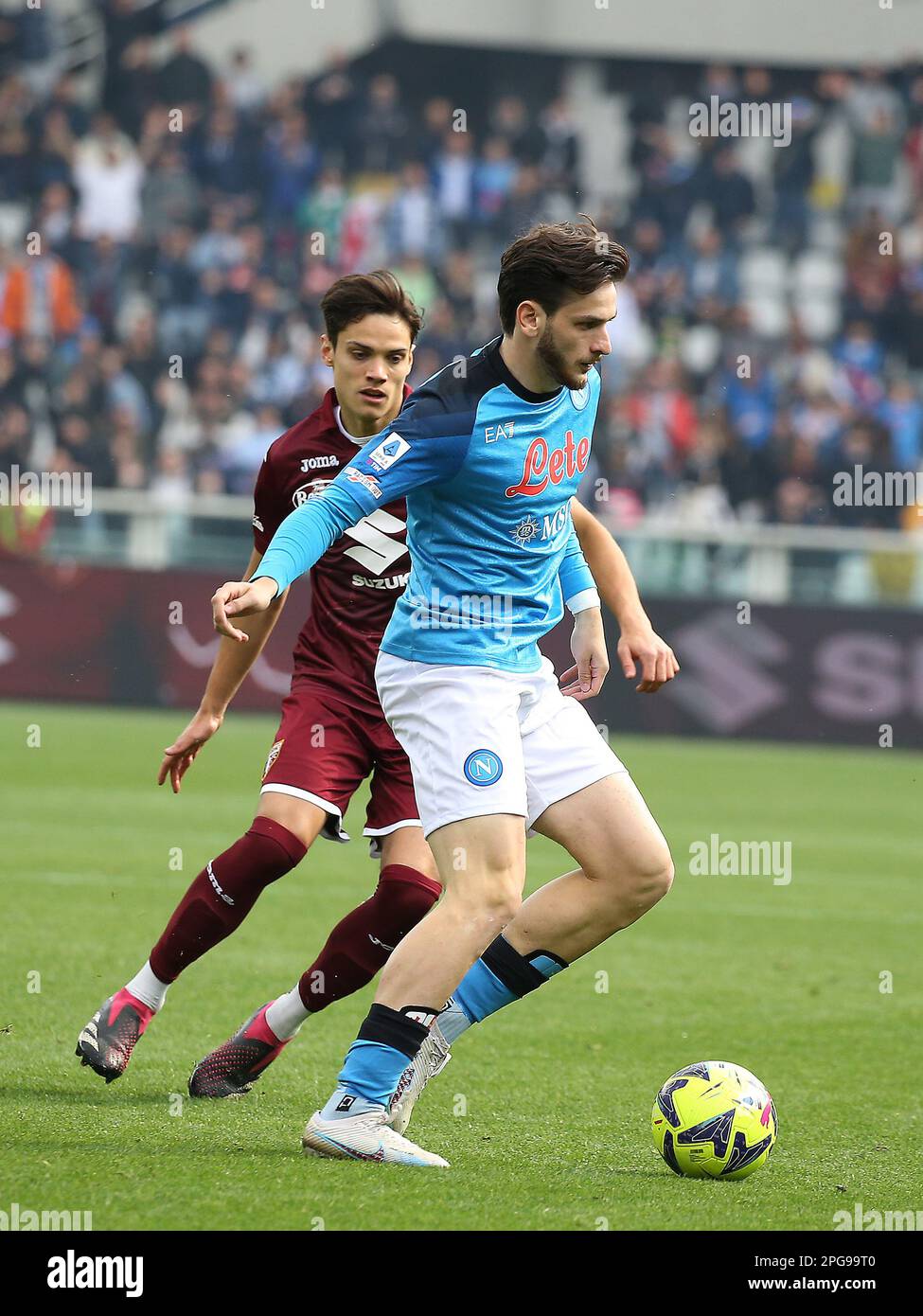 Stade Olimpico Grande Torino, Turin, Italie, 19 mars 2023, Khvicha ...
