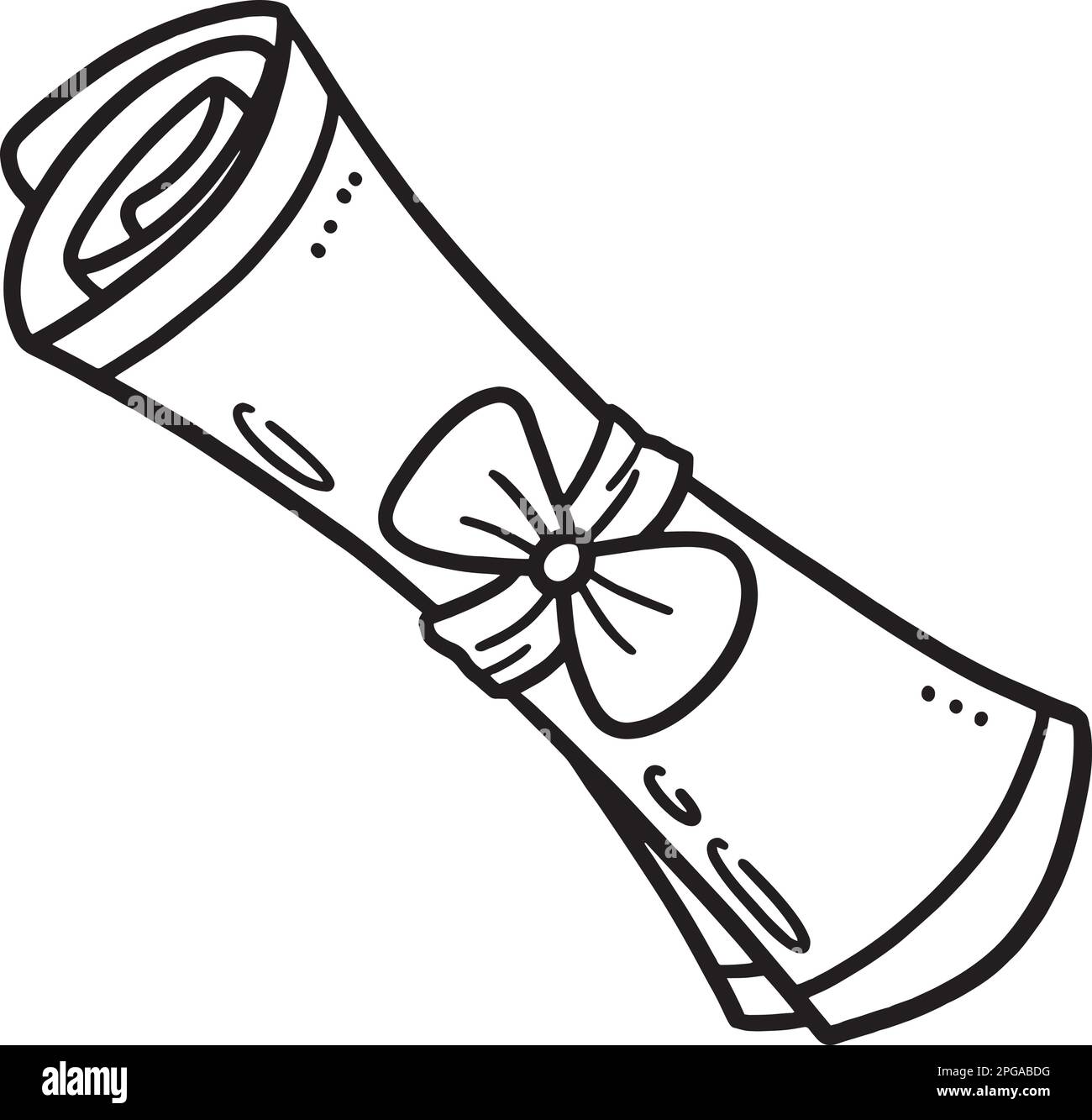 Diplôme de graduation page de coloriage isolée pour les enfants Image ...