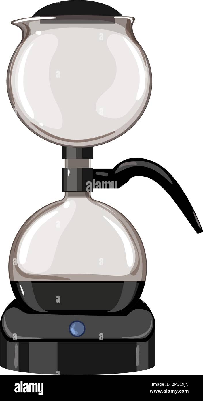 illustration vectorielle de la cafetière à pot syphon Image Vectorielle ...