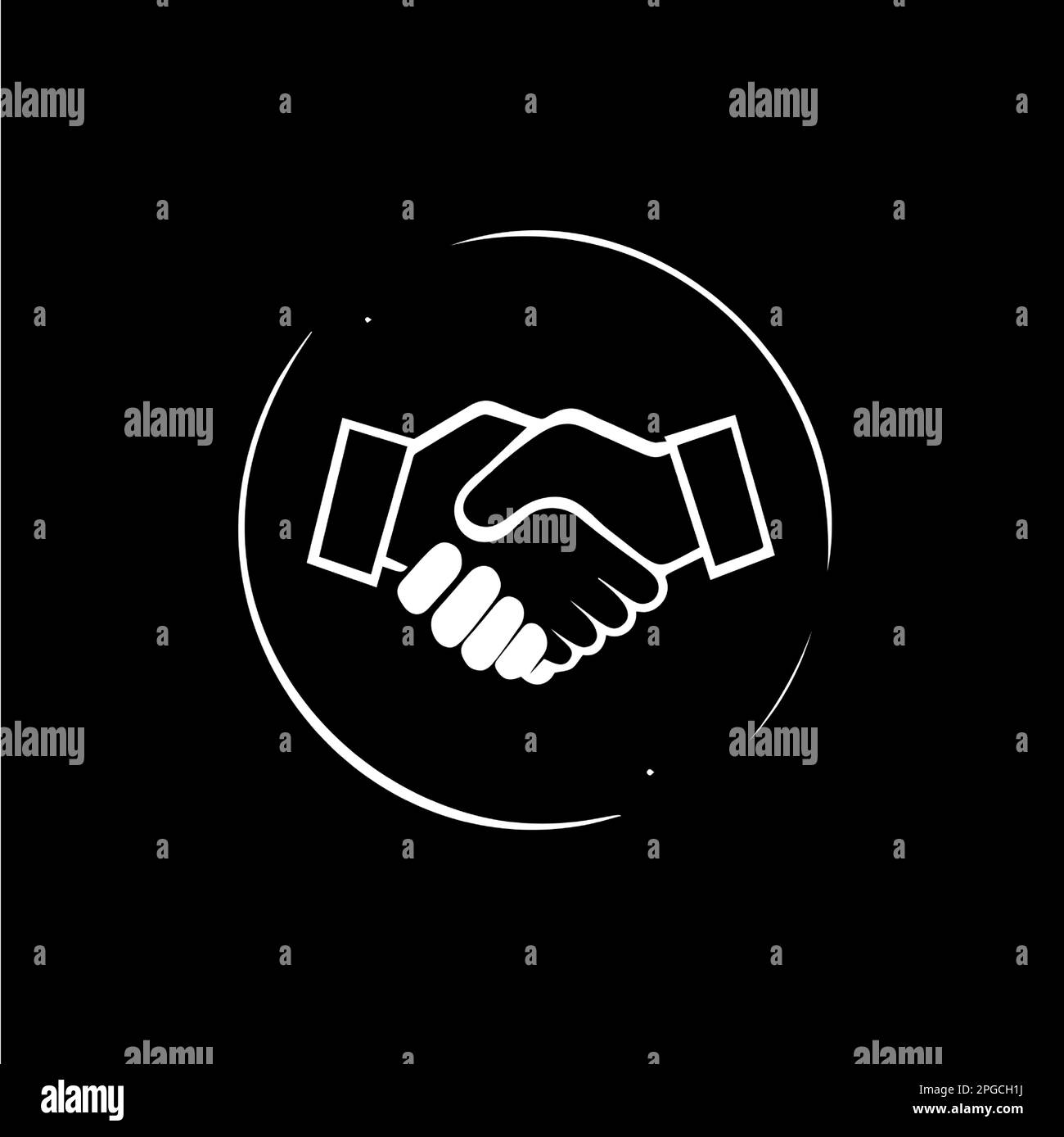 Icône de poignée de main, symbole de partenariat, signe de ...