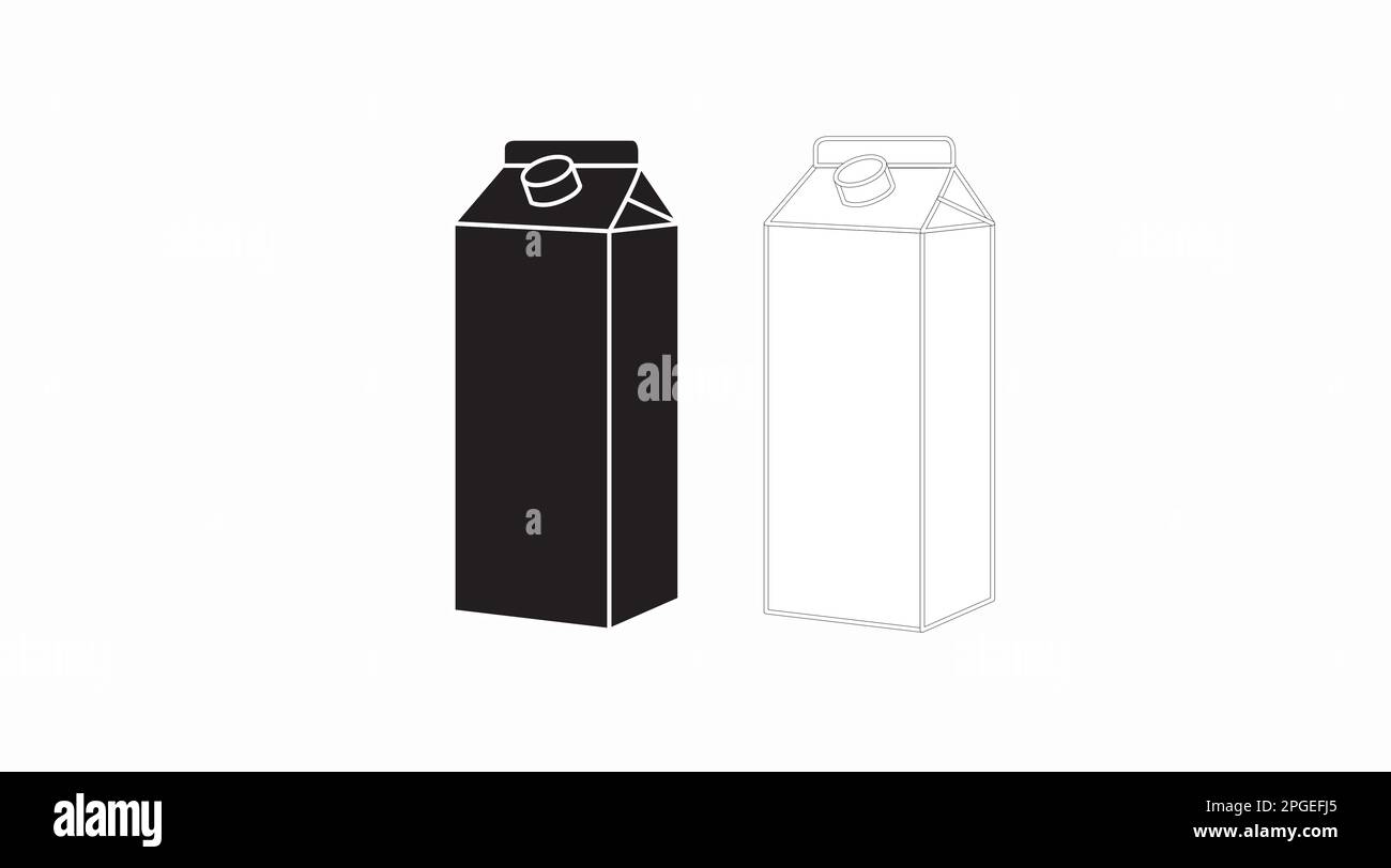 Icône de la plate-forme du lait. Icône de la boîte à lait isolée Vector ...