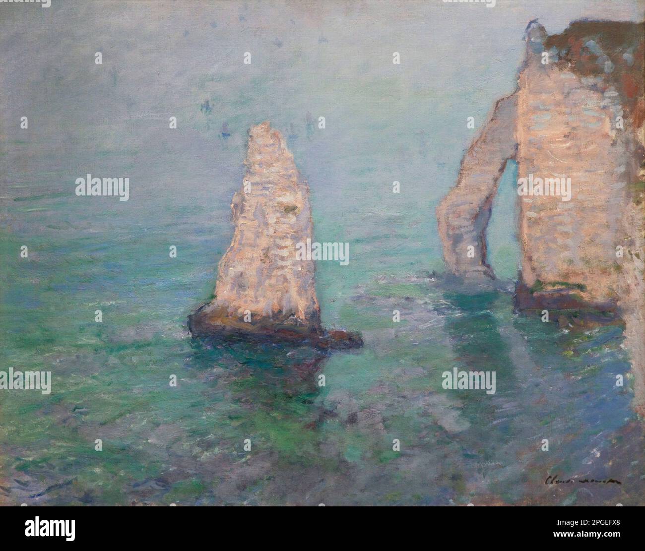 Etretat needle painting Banque de photographies et d’images à haute ...