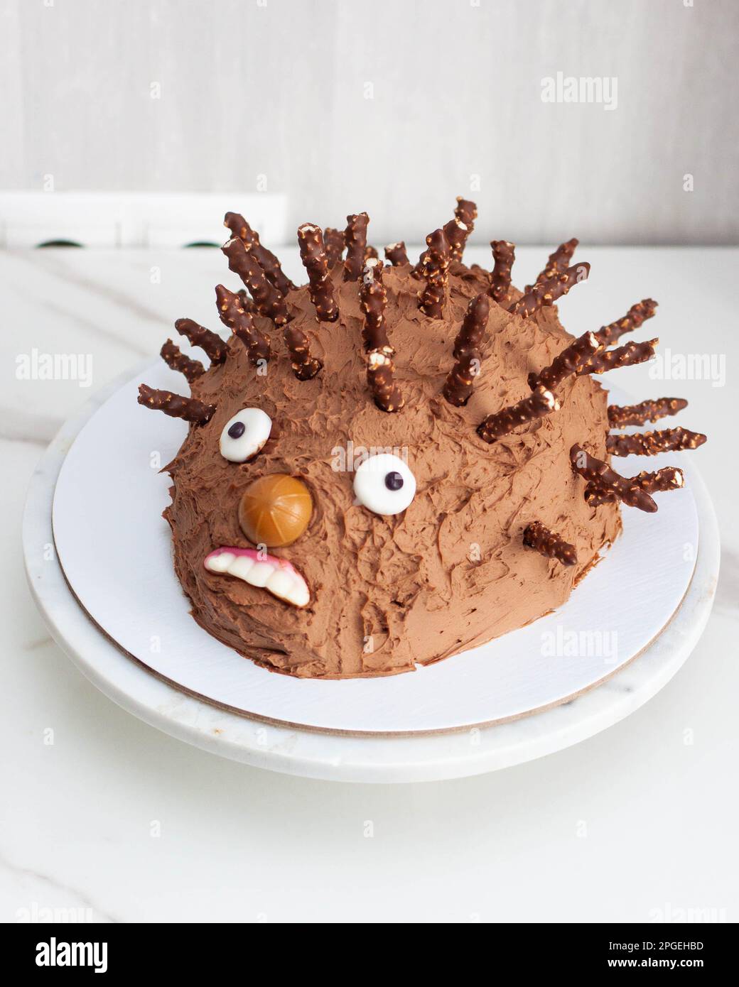 Gâteau drôle et laid de hérisson pour l'anniversaire des enfants fait ...