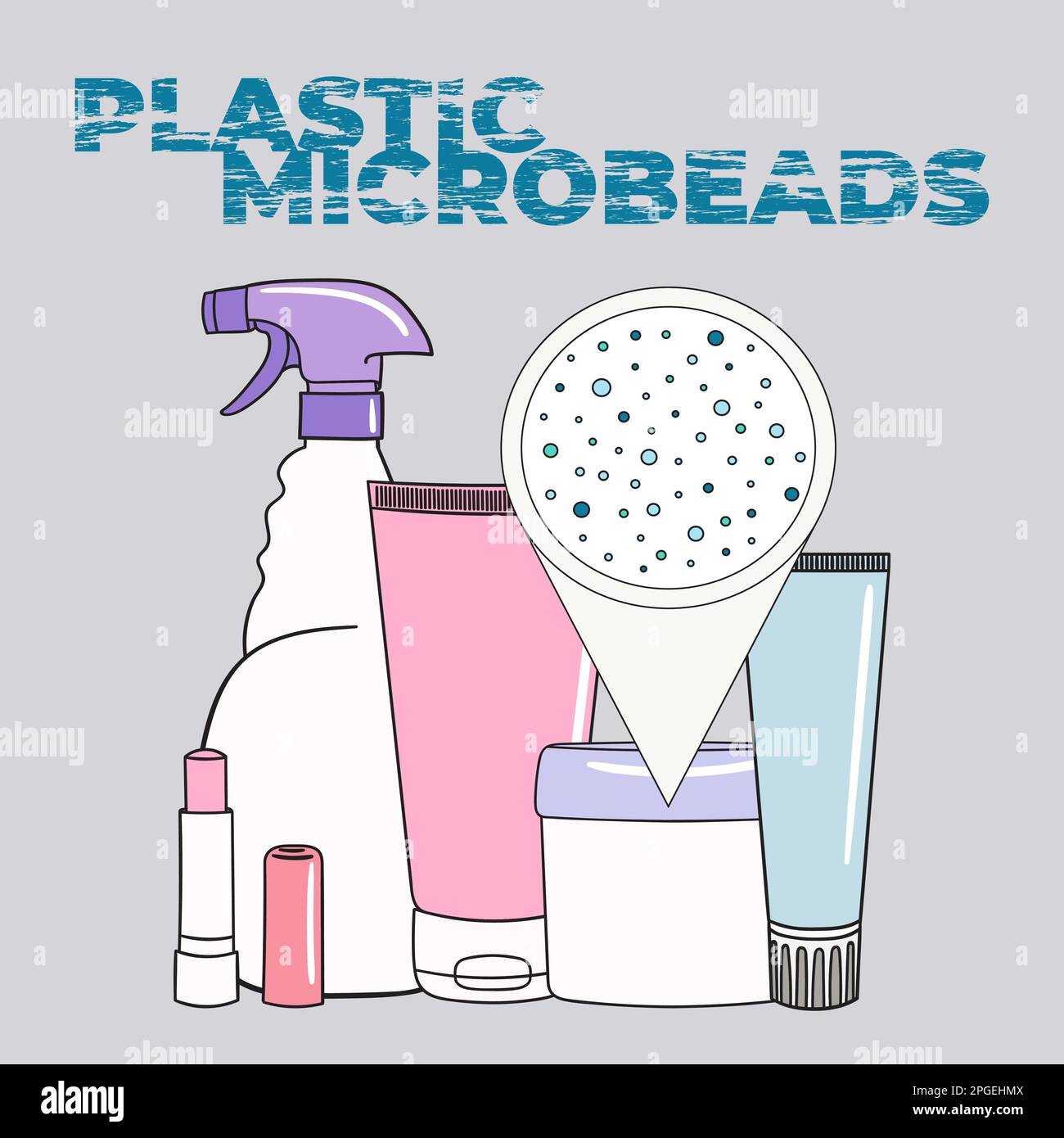 Microplastiques marins Banque d'images vectorielles - Alamy