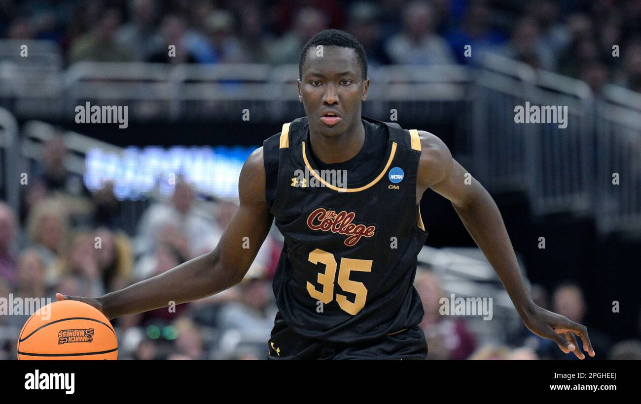 Charleston forward Babacar Faye (35) during the first half of a first ...