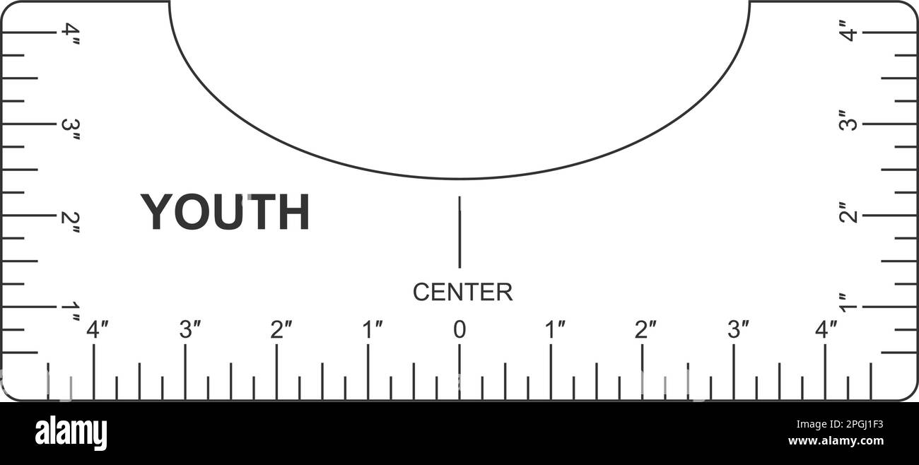 Guide d'alignement du tee-shirt. Modèle de taille jeune. Règle pour ...