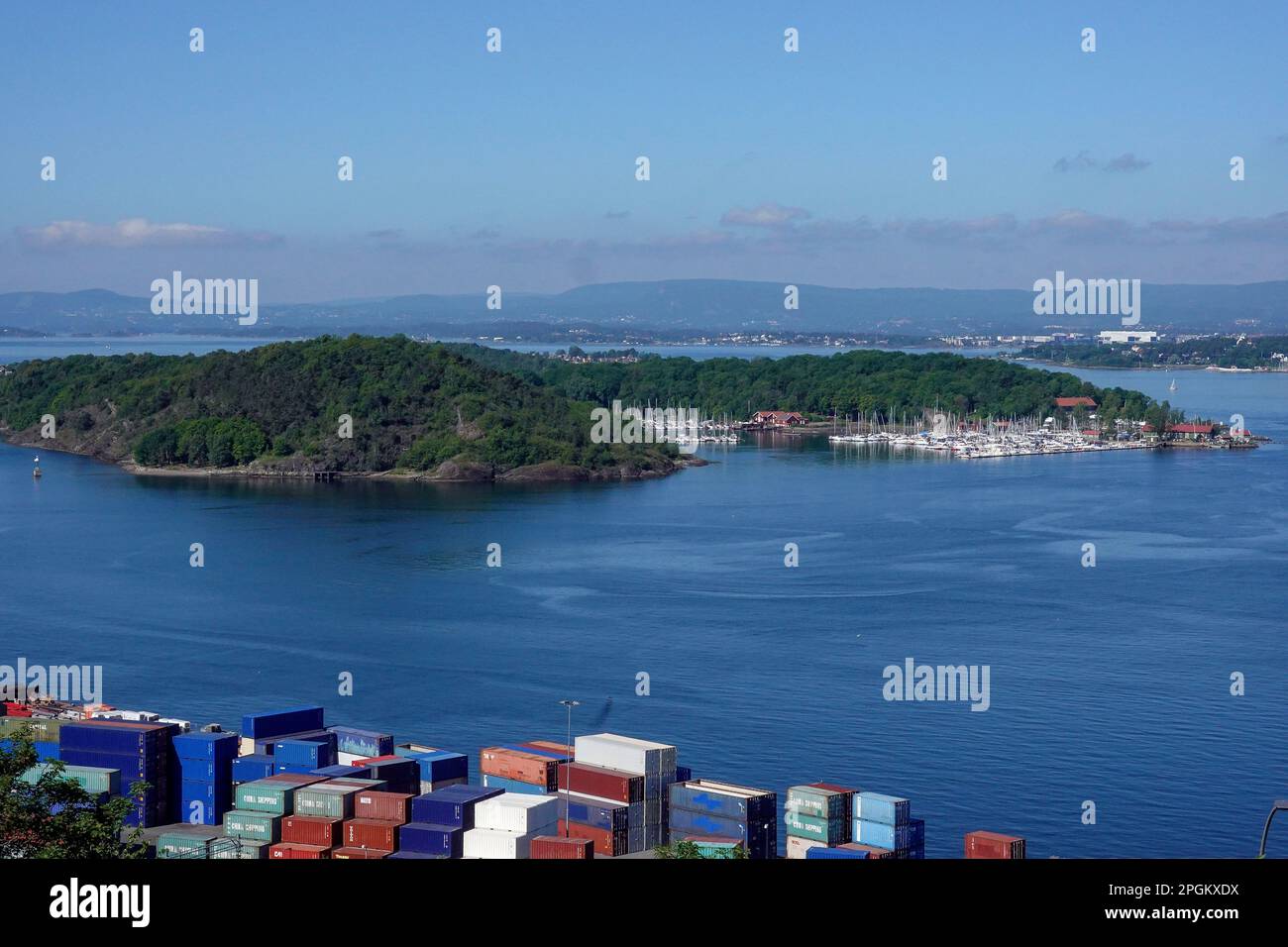 Norvège, Oslofjord, Hovedoya est l'île la plus proche du centre-ville ...