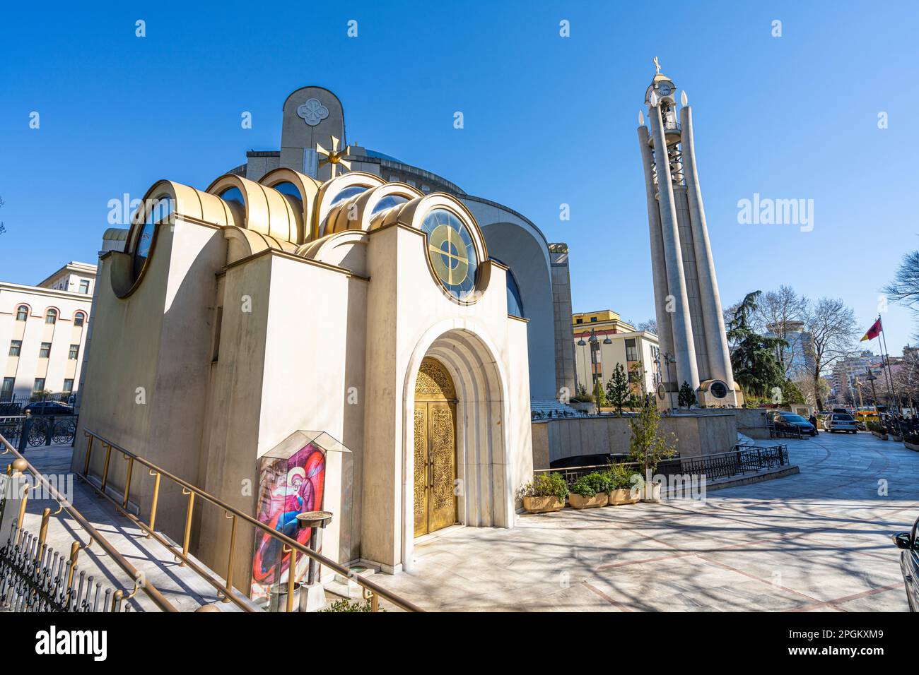 Tirana, Albanie. Mars 2023. Vue extérieure Cathédrale de la ...