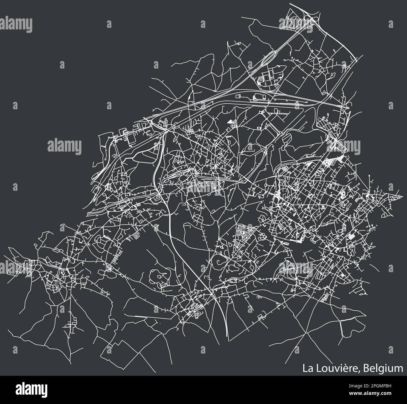 Carte détaillée des routes urbaines de navigation tracées à la main de ...