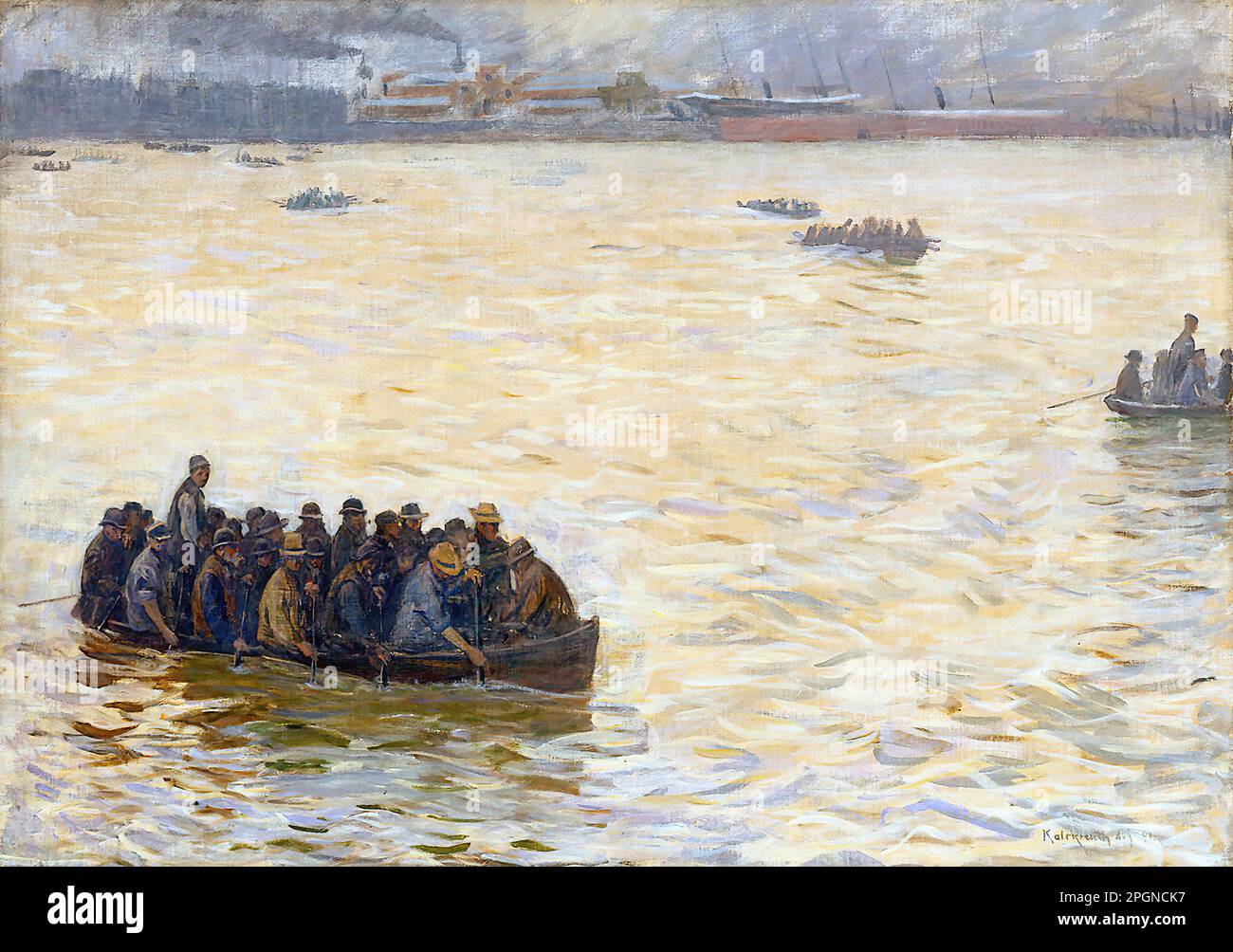Kalckreuth Leopold Karl Walter Von - les travailleurs de chantier naval ...