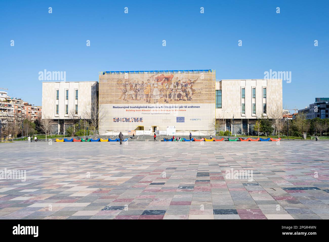 Tirana, Albanie. Mars 2023. Vue extérieure du musée d'histoire ...