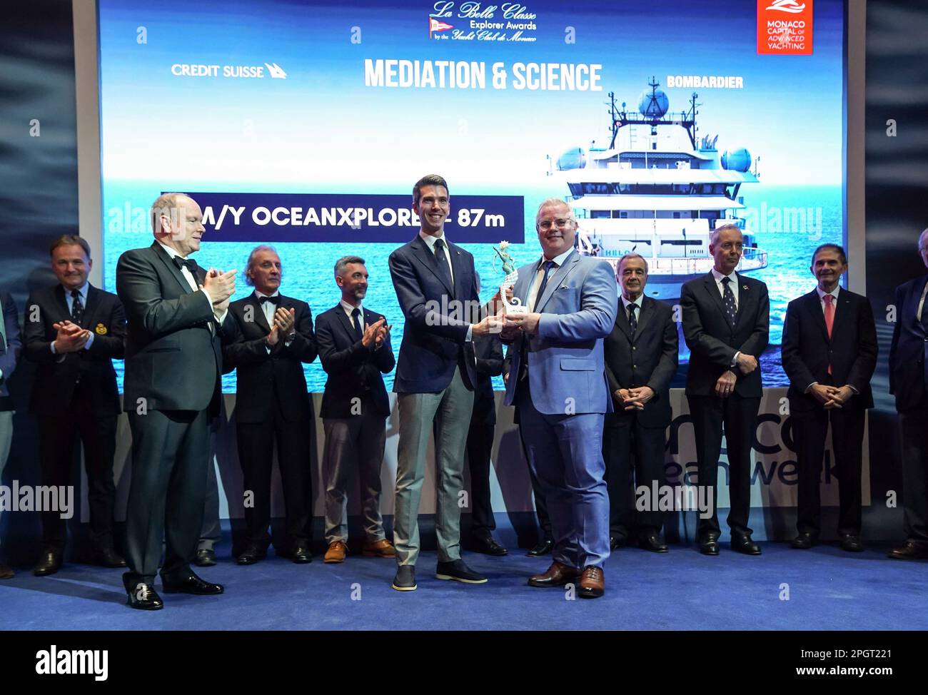 IMAGE DISTRIBUTED FOR LAPRESSE - Prince Albert II joins the winners of ...