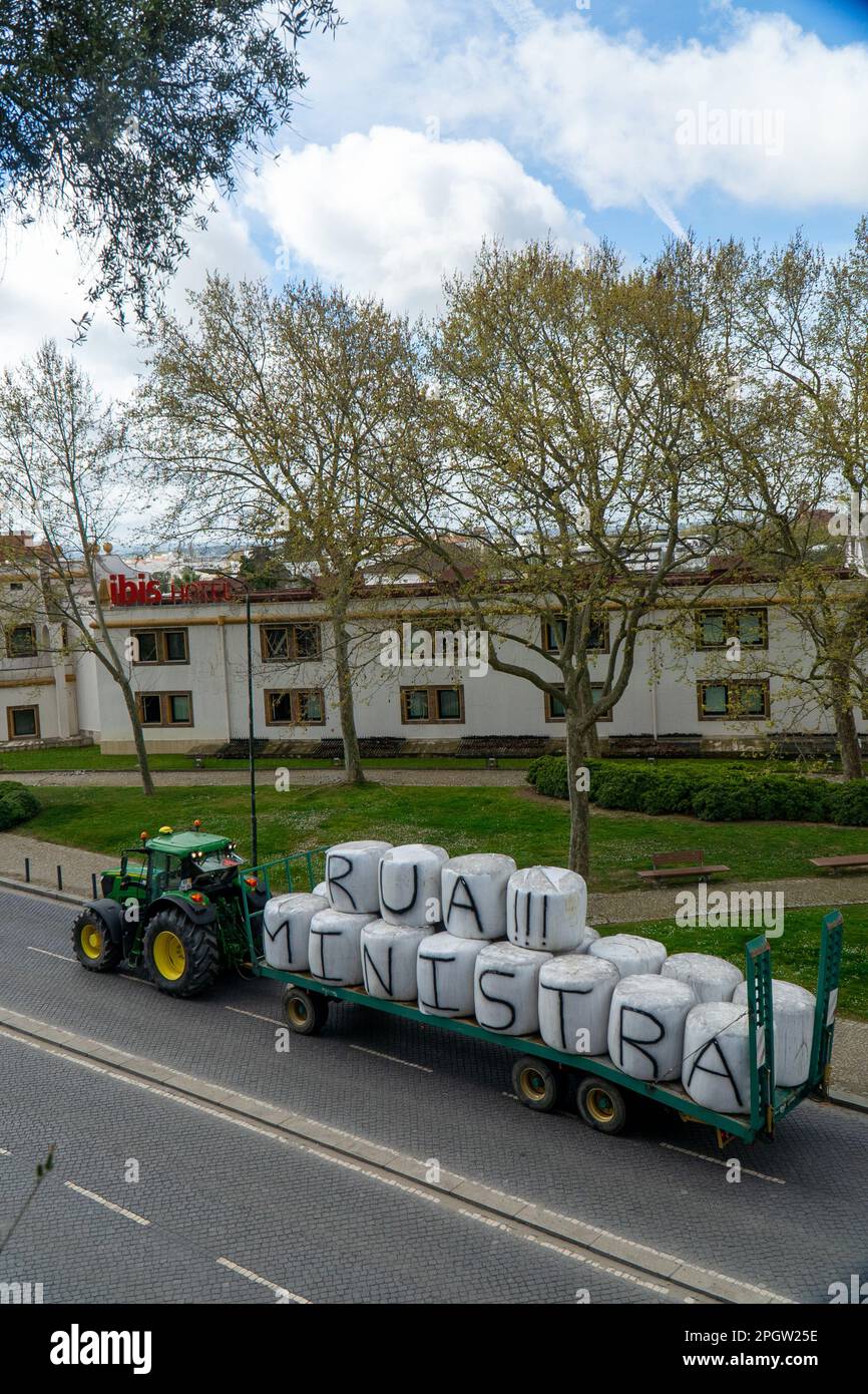 Évora, Portugal, 24 mars 2023. Manifestation des fermiers portugais à ...
