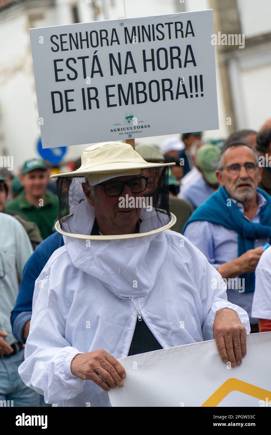 Évora, Portugal, 24 mars 2023. Manifestation des fermiers portugais à ...