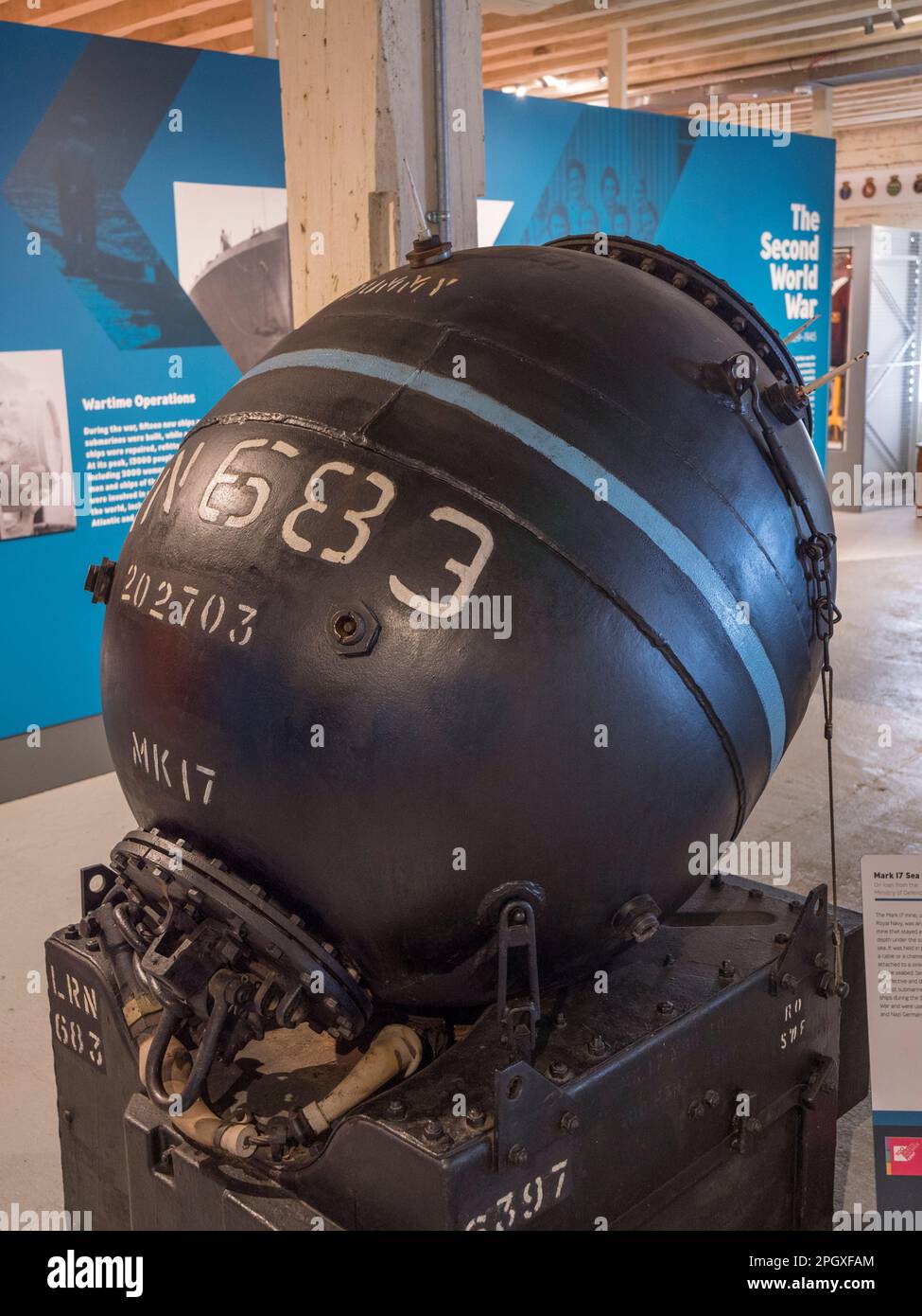 Une mine de mer Mark 17, utilisée pendant la Seconde Guerre mondiale ...