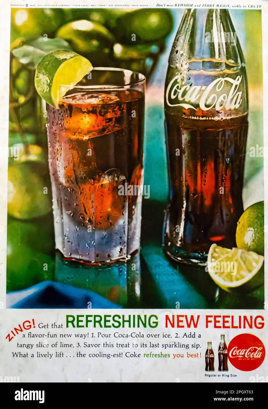 1960s usa coca cola magazine advert Banque de photographies et d’images à haute résolution - Alamy