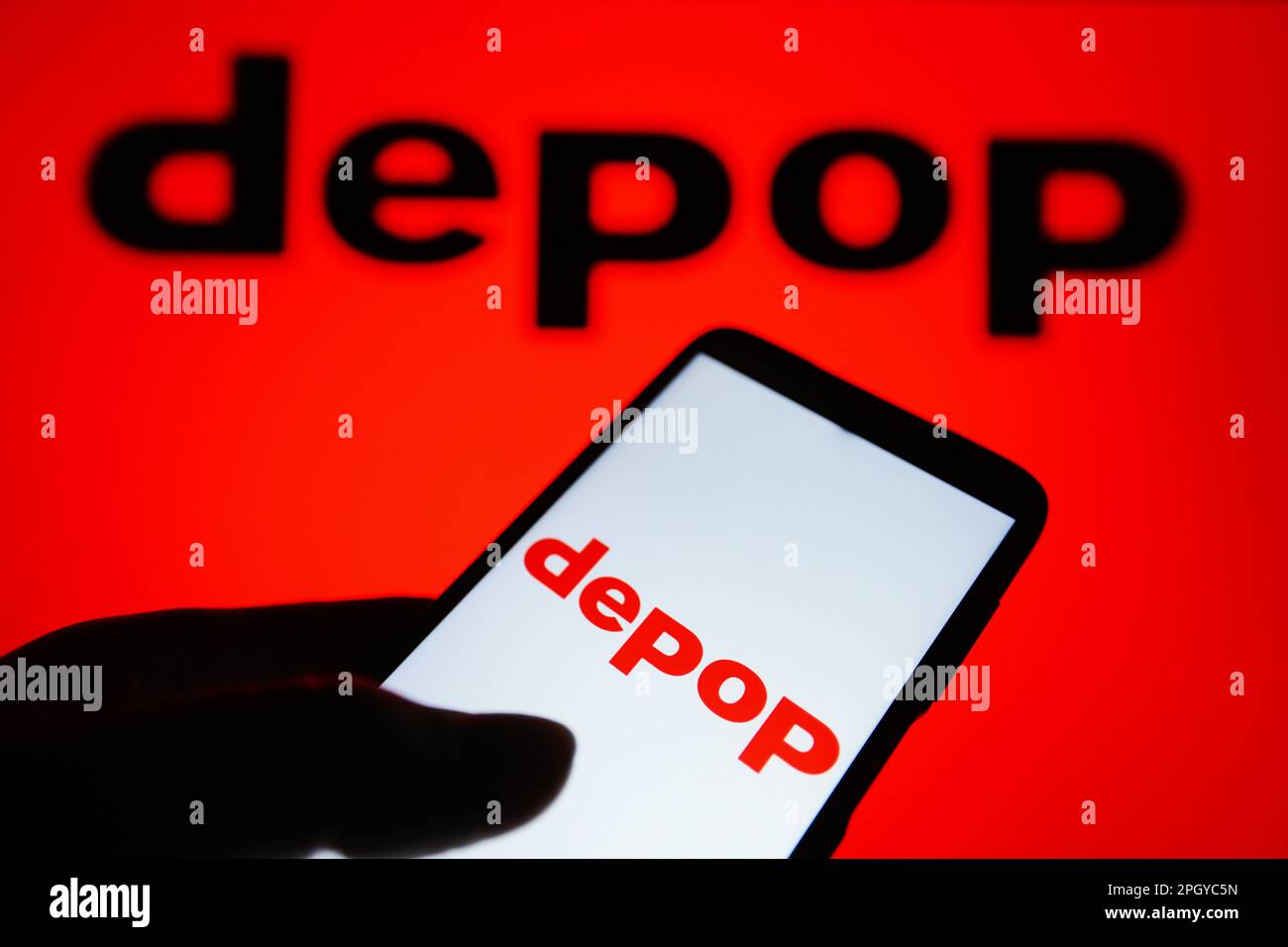 Depop logo Banque de photographies et d’images à haute résolution - Alamy