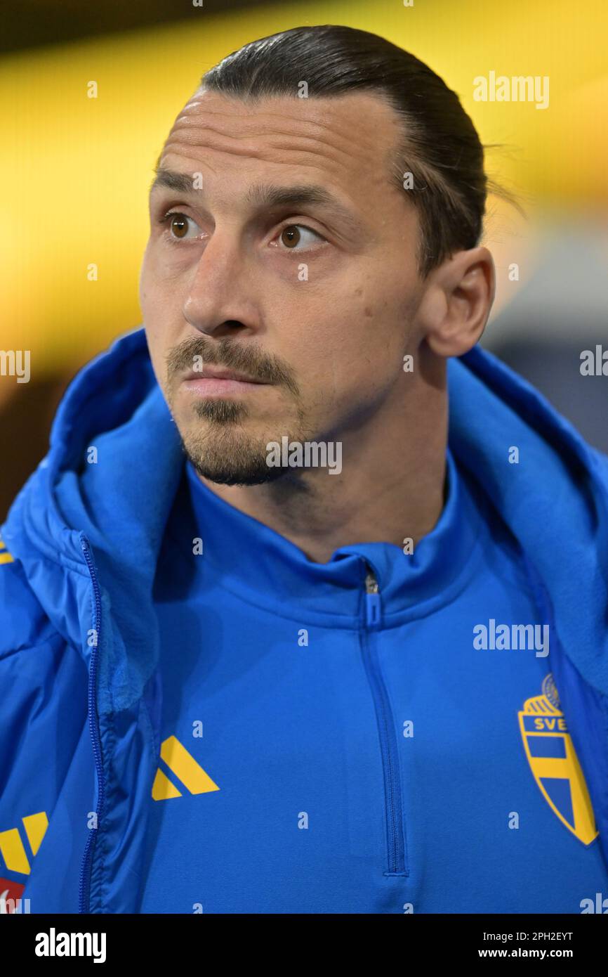 STOCKHOLM, SUÈDE - MARS 24: Zlatan Ibrahimovic de Suède pendant le ...