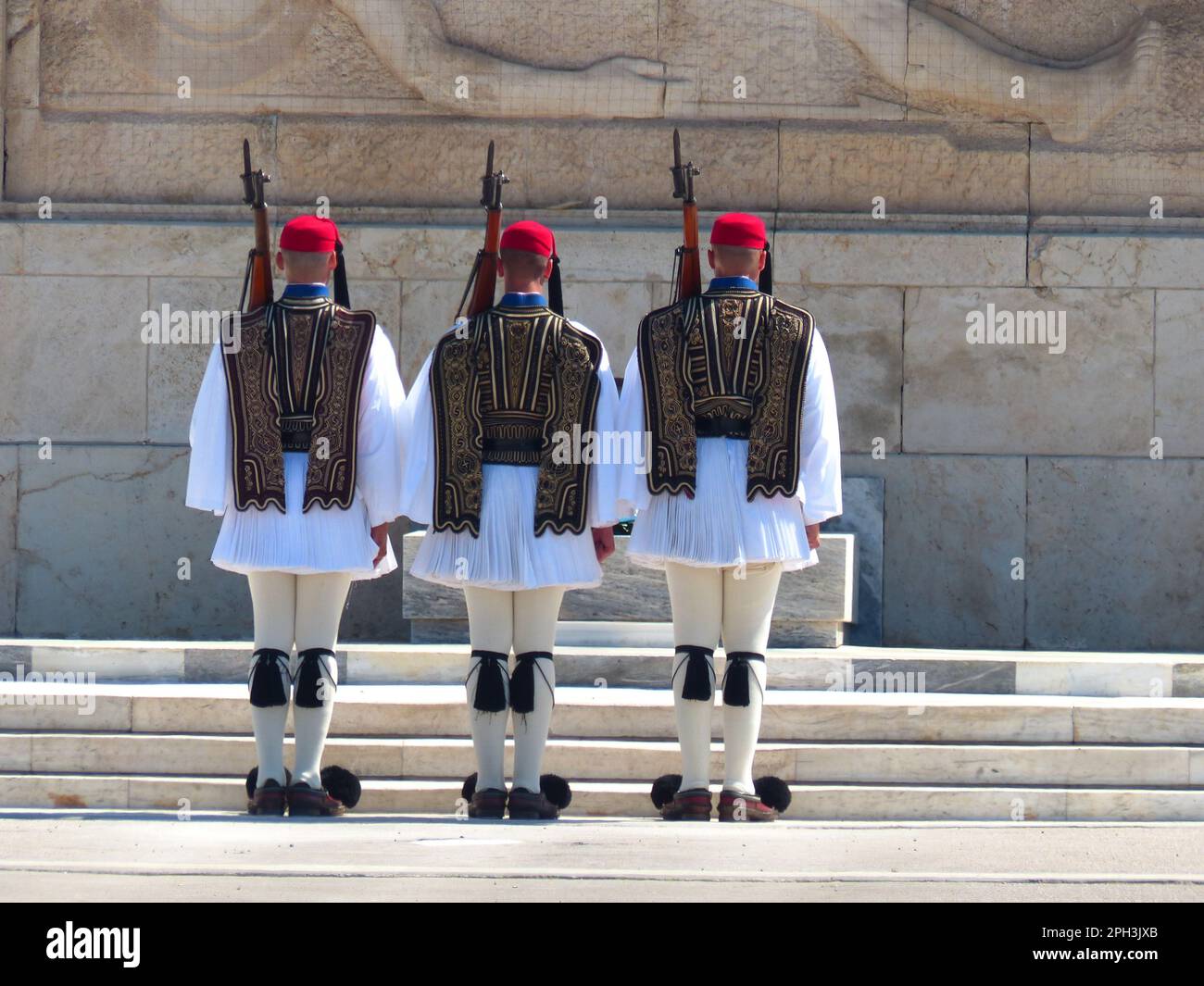 Athènes, Grèce. 25th mars 2023. Place Syntagma, tombe du soldat inconnu ...