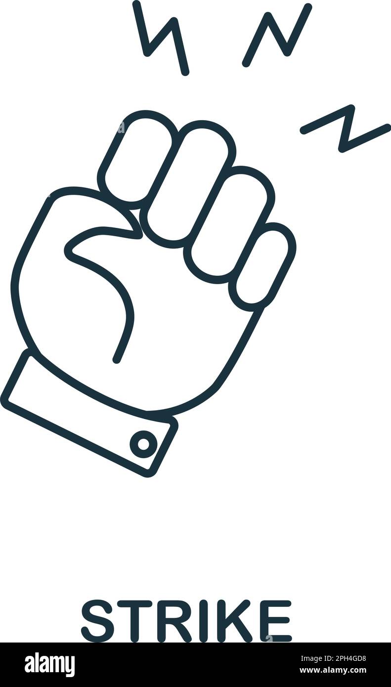 Icône de ligne de grève. Élément simple de la collection d'activités ...