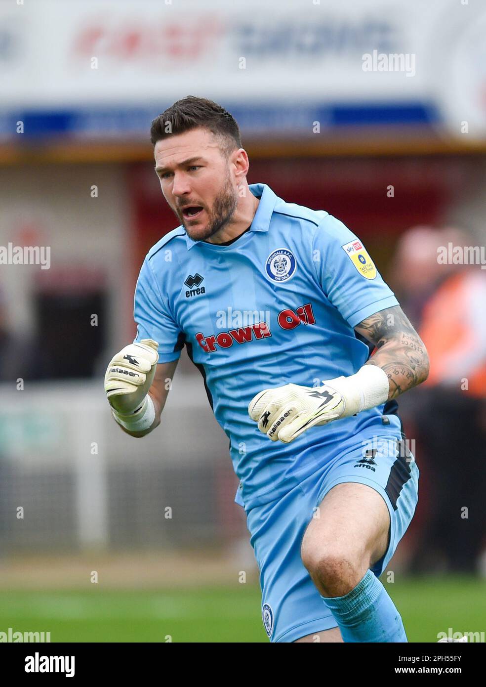 Richard O'Donnell de Rochdale pendant le match de la Ligue EFL deux ...