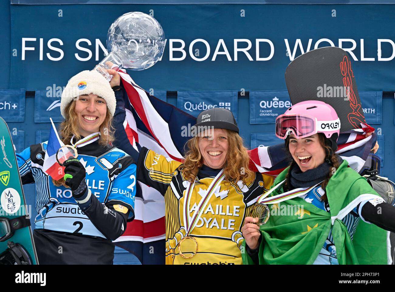 Beaupre, Canada. 26th mars 2023. Charlotte Bankes, au centre de la ...