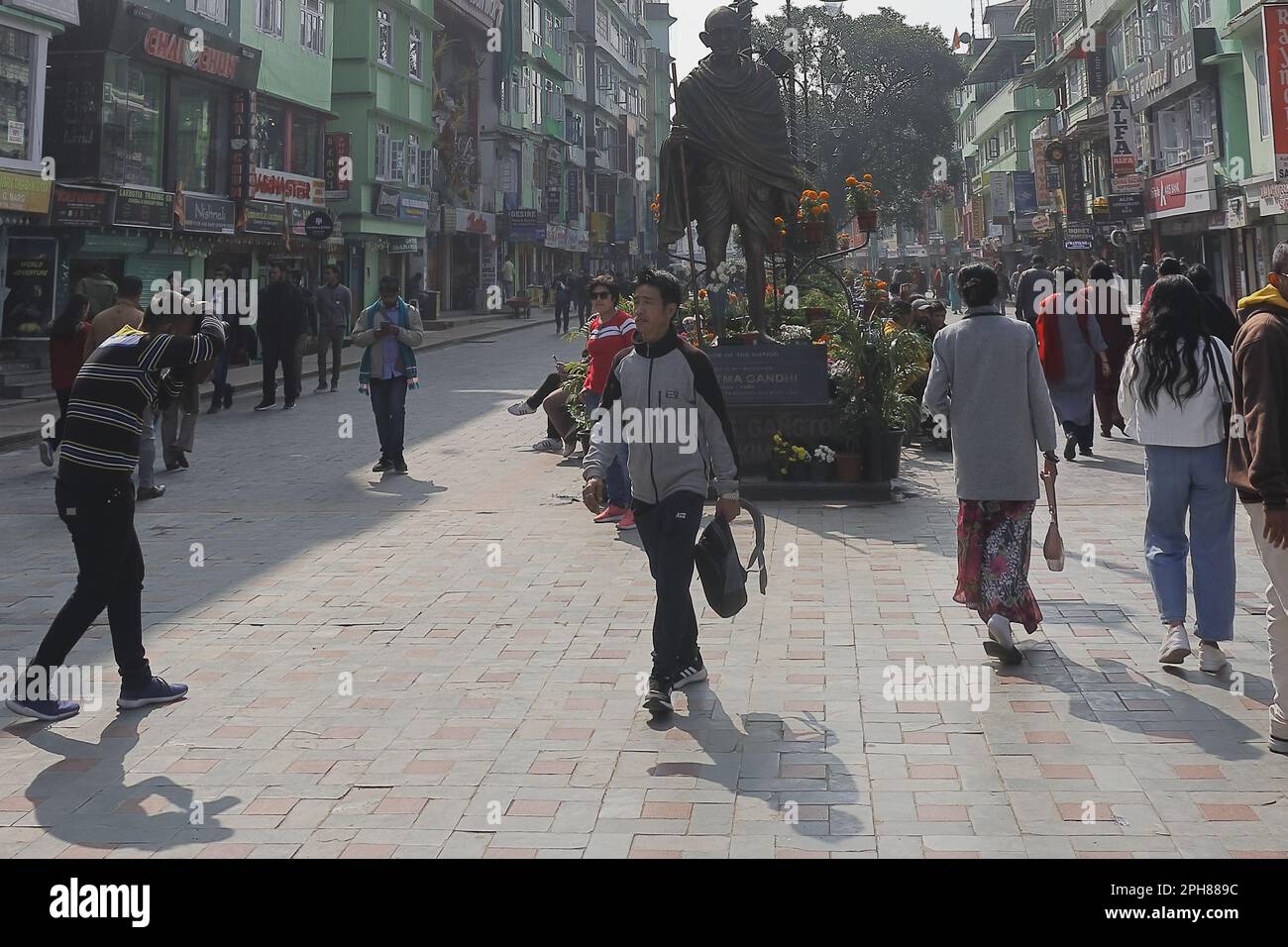 Gangtok, Sikkim, Inde - 14th novembre 2022 : mg Marg (Mahatma Gandhi ...