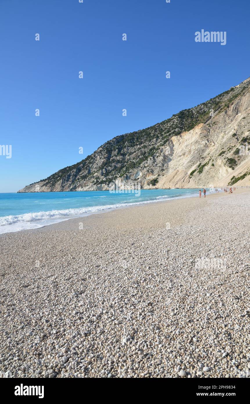 Grèce, mer Ionienne, île de Kefalonia plages célèbres (Xsi, Petanoi ...