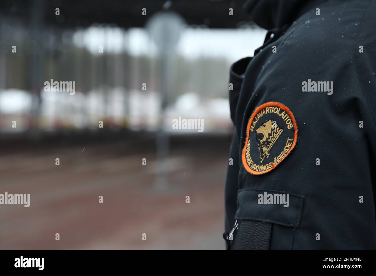 PRODUCTION - 22 mars 2023, Finlande, Vaalimaa : un poste de garde ...