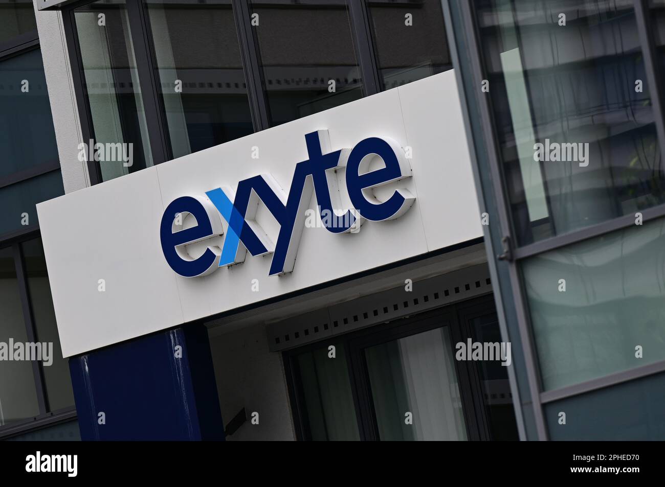 Stuttgart, Allemagne. 20th mars 2023. Le logo de la société Exyte sur ...
