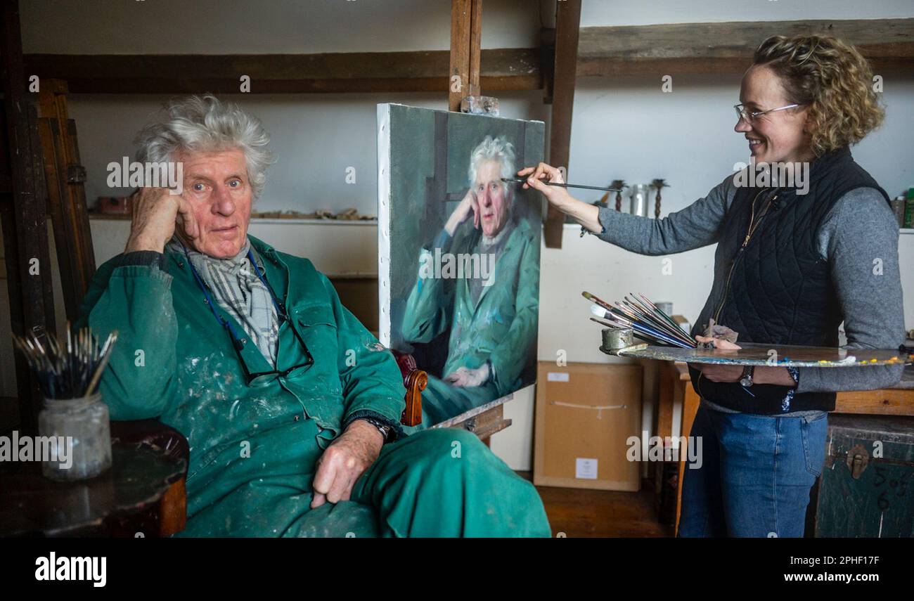 Artiste sur artiste l'artiste Frances Bell a photographié en travaillant sur son portrait de l ...