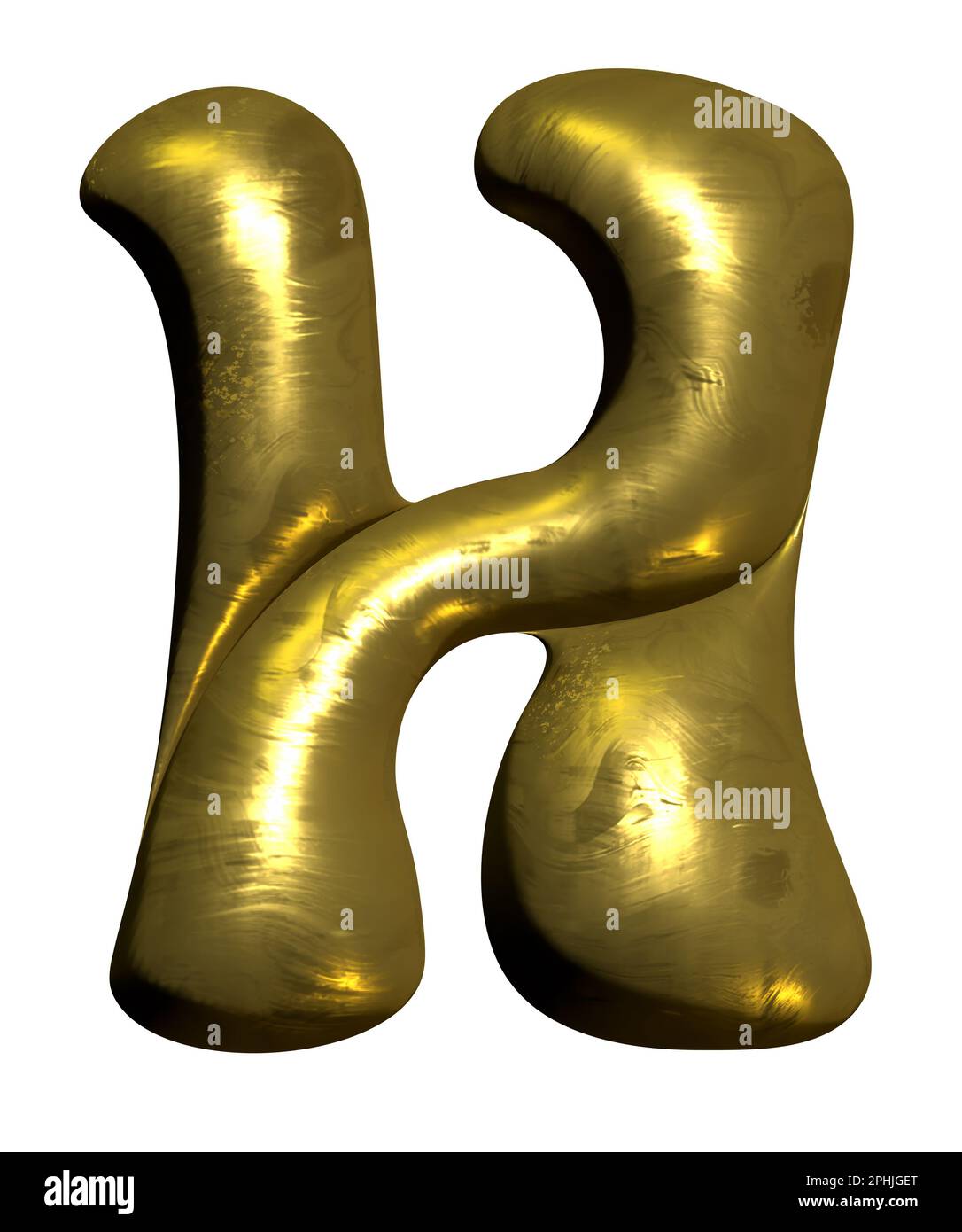 Or brillant ballon métallique lettre I majuscule, 3D clipart Photo ...