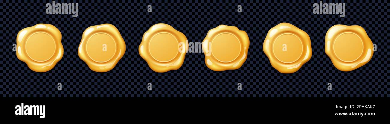 Cachets en cire d'or, timbres pour certificats, garantie de qualité ...