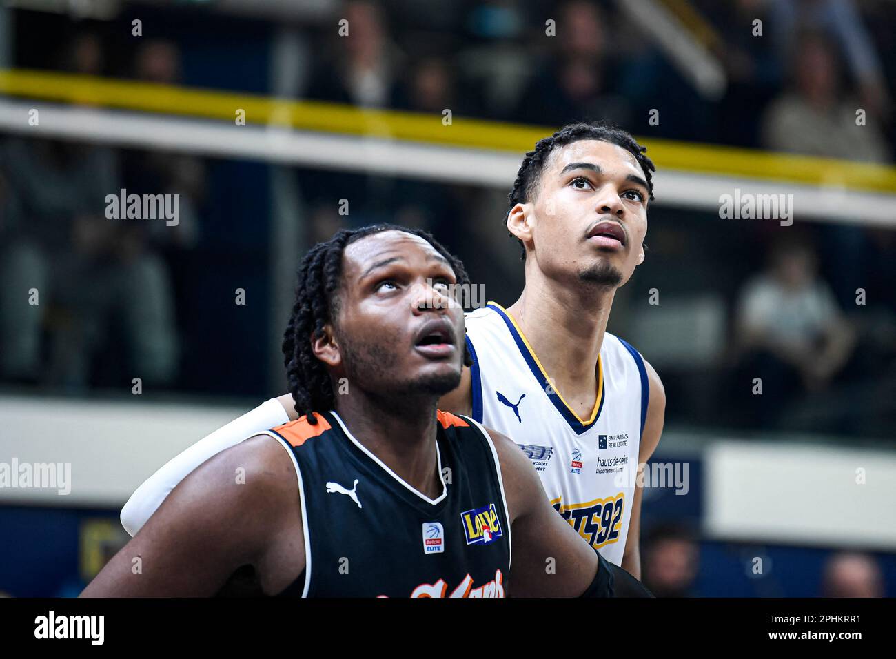Paris, France. 28th mars 2023. Victor Wembanyama lors du championnat ...