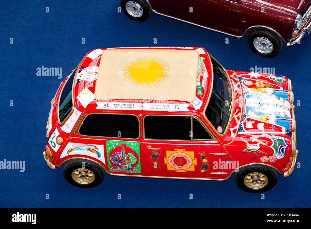 Vue aérienne de George Harrisons 1966, Austin Mini Cooper S/ Radford ...