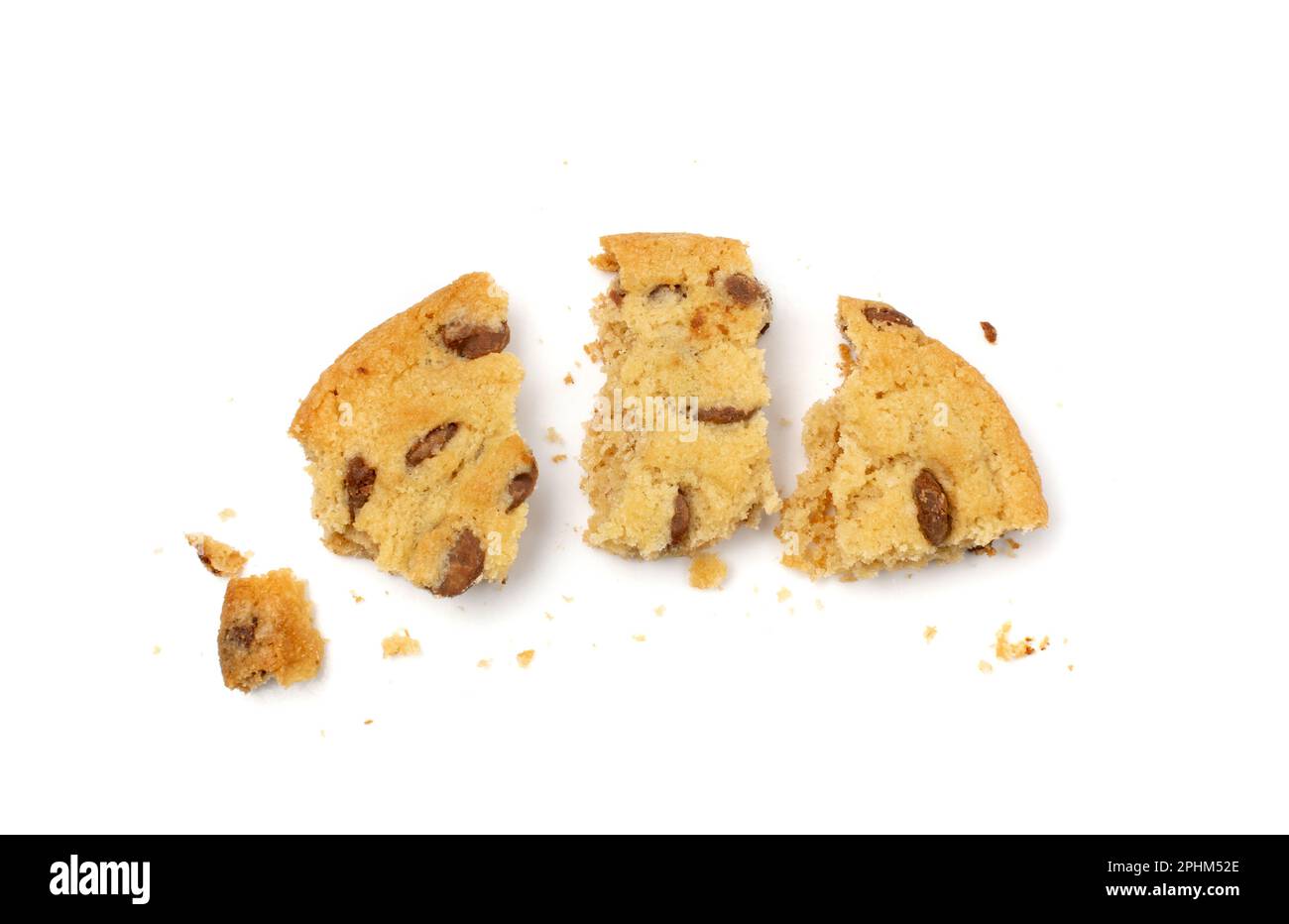 Simple biscuit émietté isolé. Biscuits sablés au sucre de flocons d ...