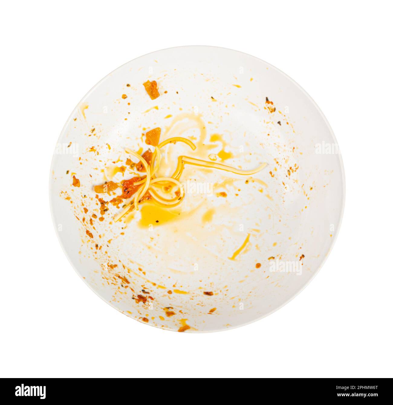 Assiette sale assiette isolée, bol vide après le dîner, fin du déjeuner ...