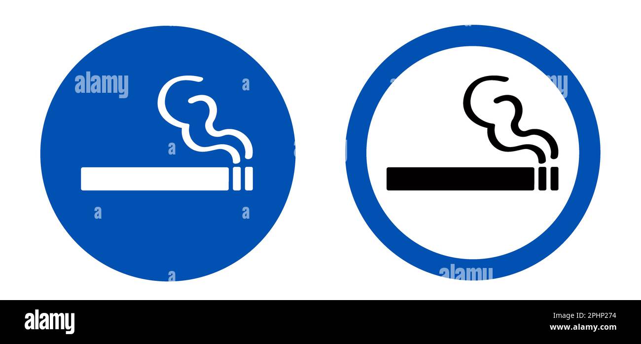 permis. Panneau d'interdiction de fumer autorisé. Icône ou pictogramme ...