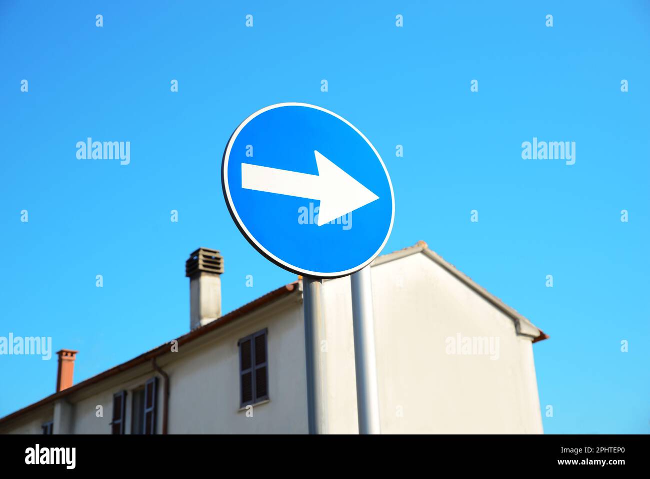 Panneau de signalisation rond poind Banque de photographies et d’images ...