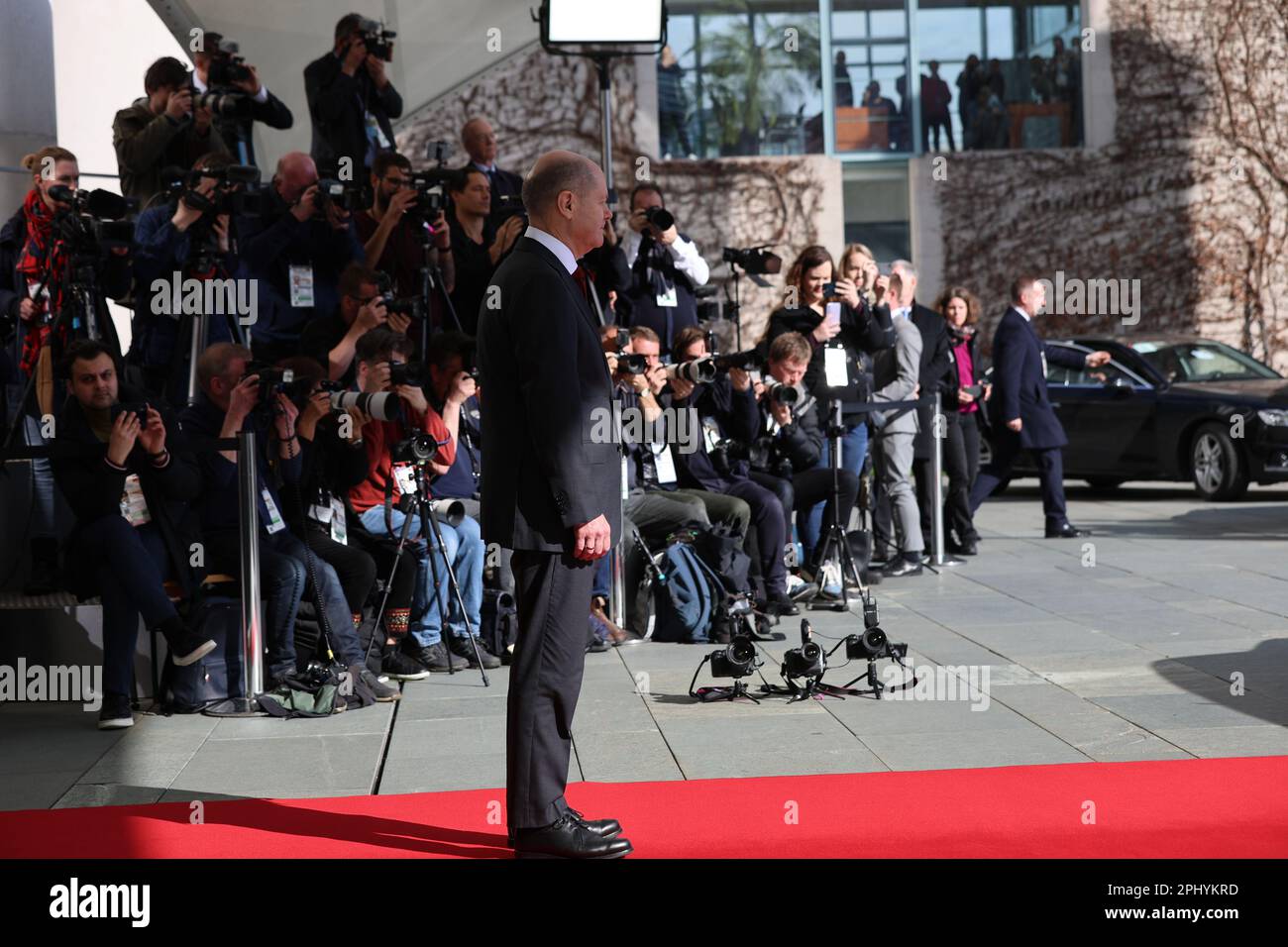 Berlin, Allemagne, 30th mars 2023, Chancelier OLAF Scholz lors de l ...