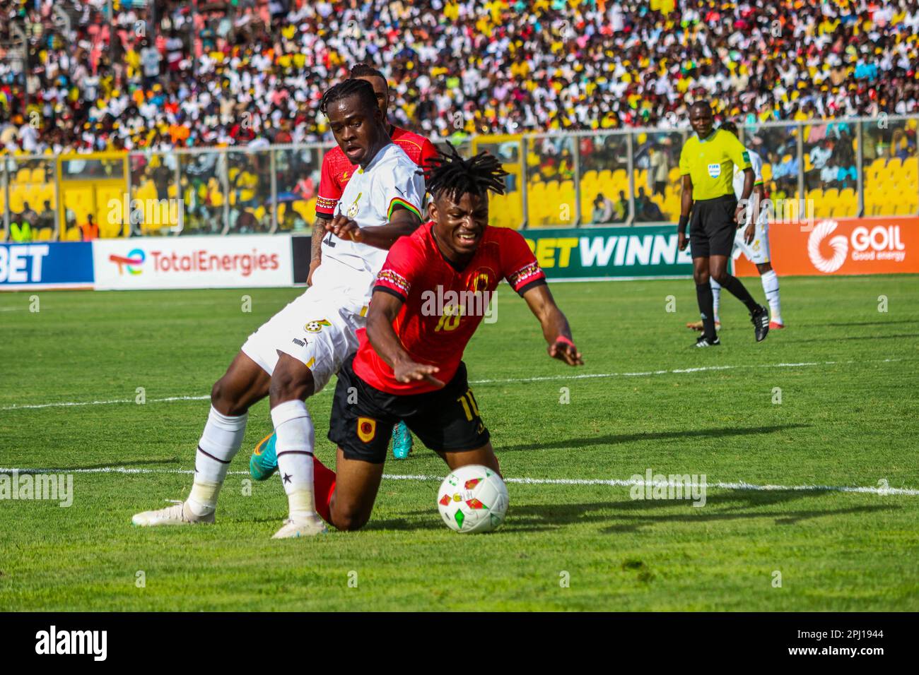 Kamaldeen Sulemana du Ghana et Gelson Dala de l'Angola lors de la coupe ...