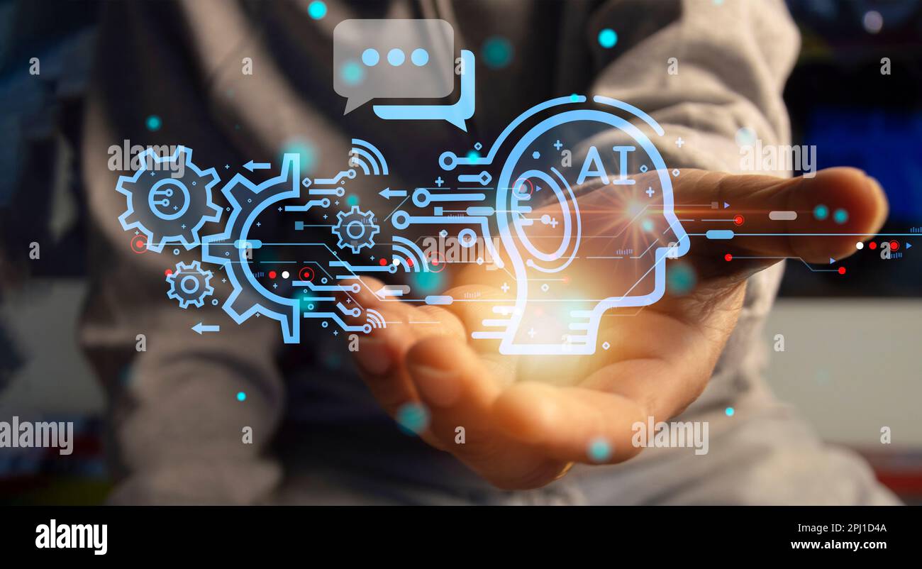 Technologie ai intelligence artificielle Une personne qui utilise l ...