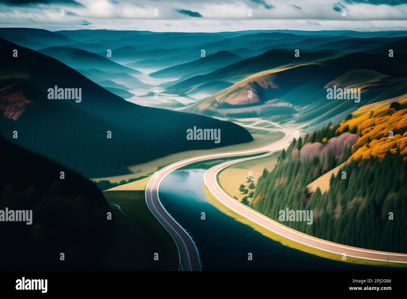 Une route enduller en 3d Banque de photographies et d’images à haute ...