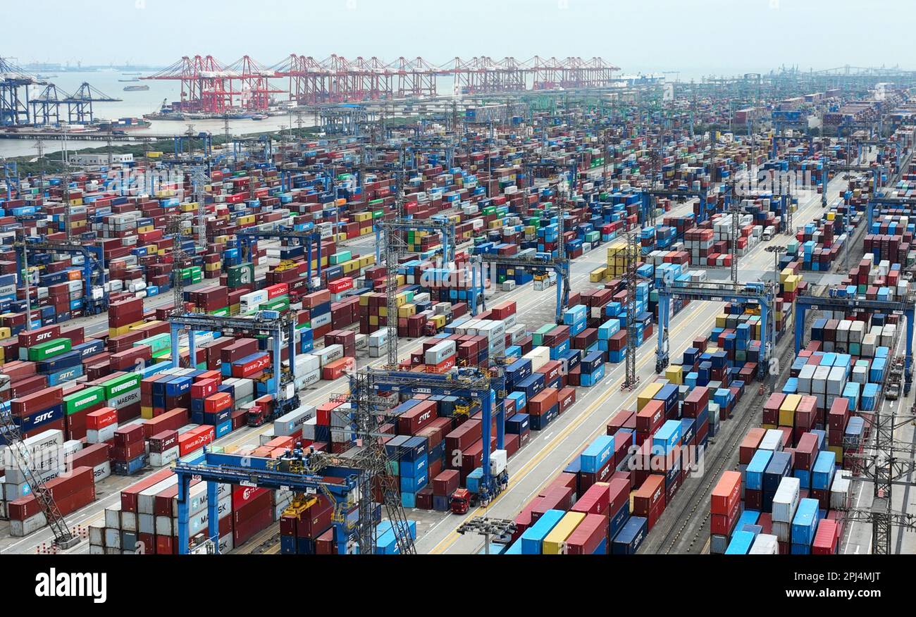 SHANGHAI, CHINE - 31 MARS 2023 - une photo aérienne montre les ...