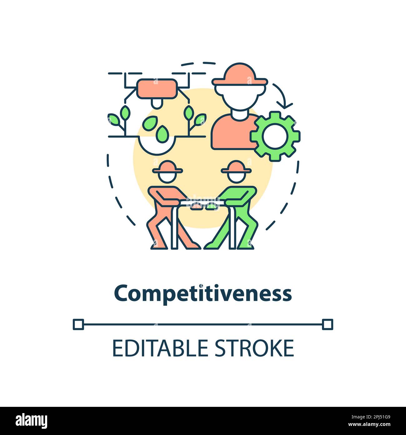 Icône de concept de compétitivité Image Vectorielle Stock - Alamy