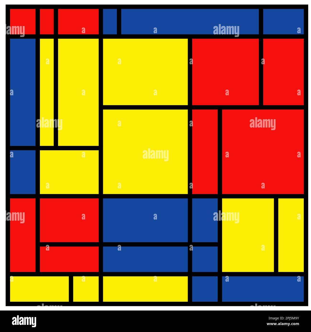 Émulation de style Piet Mondrian à carreaux. Histoire de l'art aux pays ...