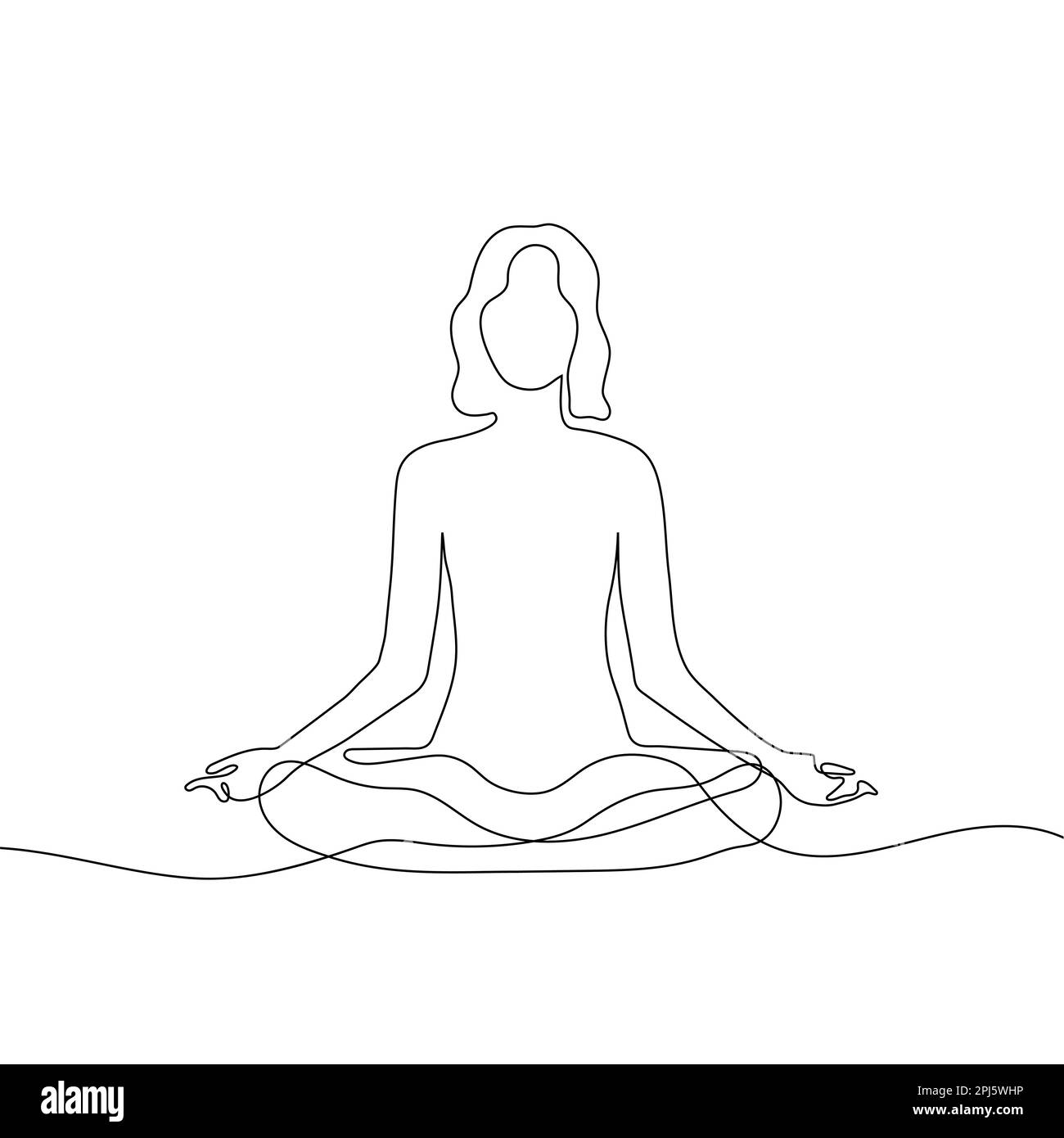 Dessin en une ligne lotus Banque de photographies et d’images à haute ...