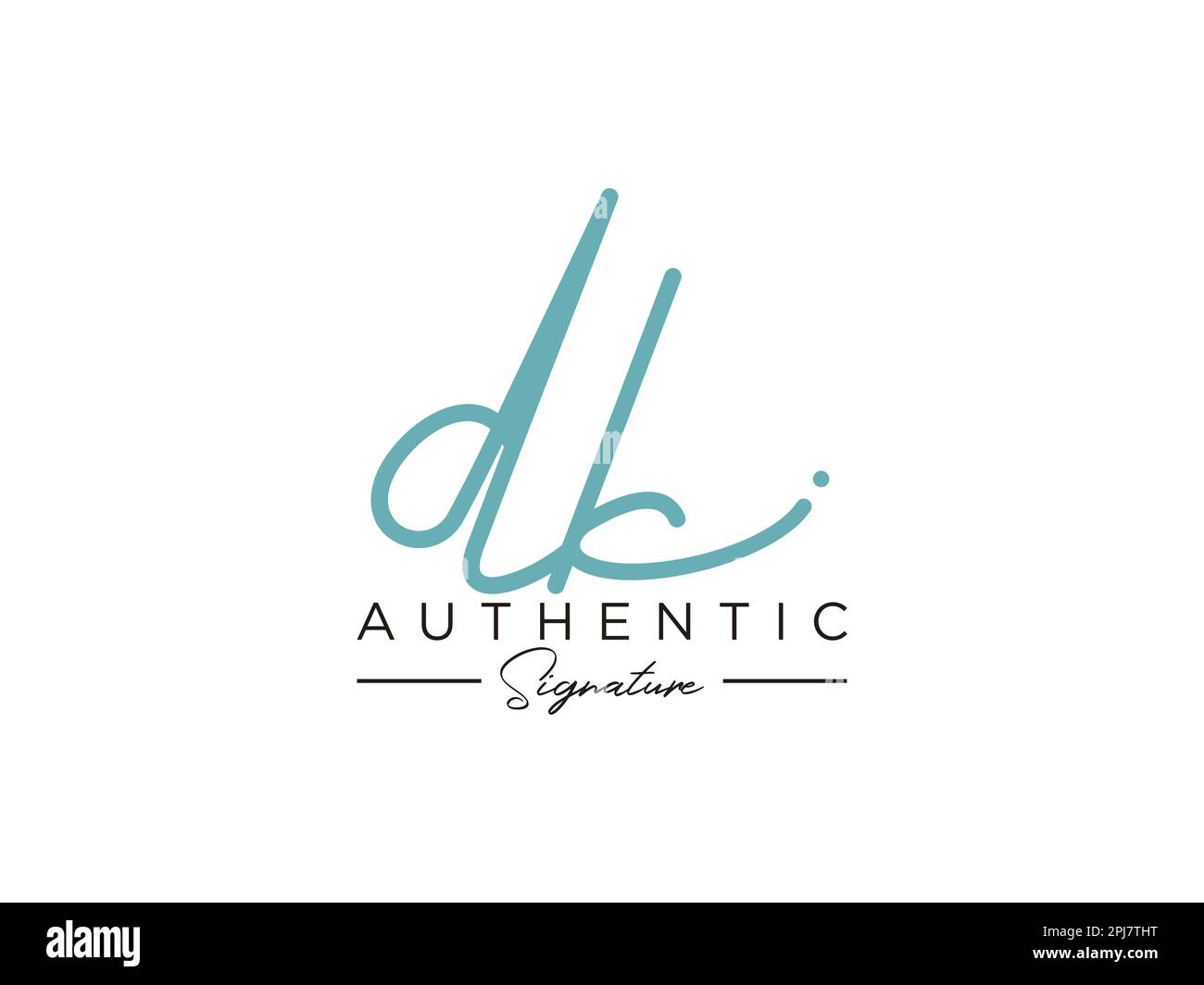 Modèle de logo de signature DK Vector Image Vectorielle Stock - Alamy