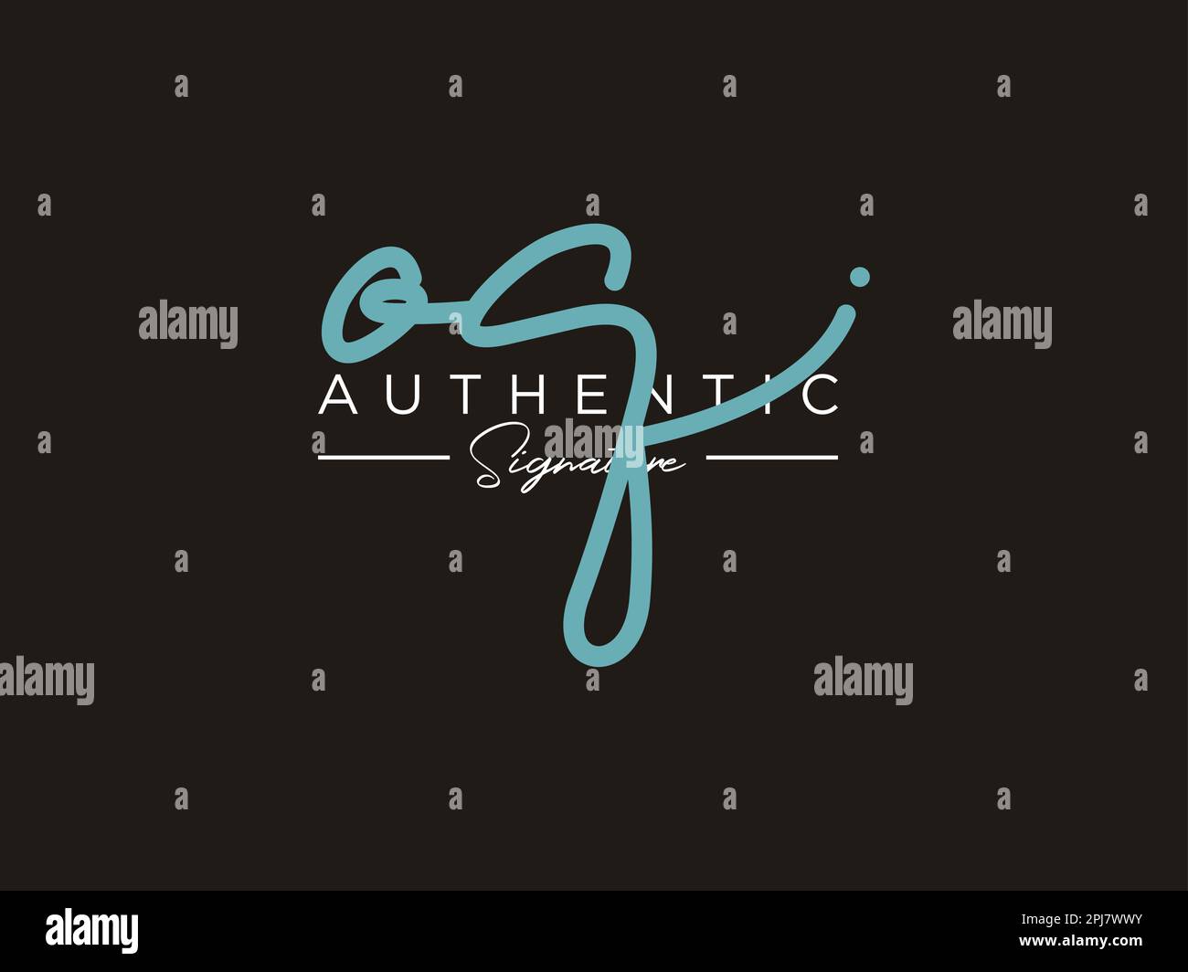 Modèle de logo de signature OQ Vector Image Vectorielle Stock - Alamy