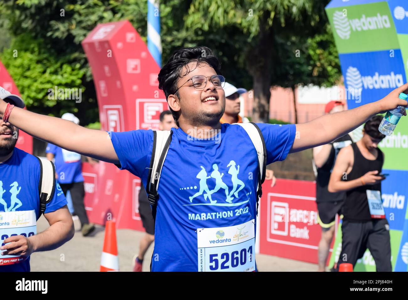 New Delhi, Inde - 16 octobre 2022 - Vedanta Delhi demi-marathon course ...
